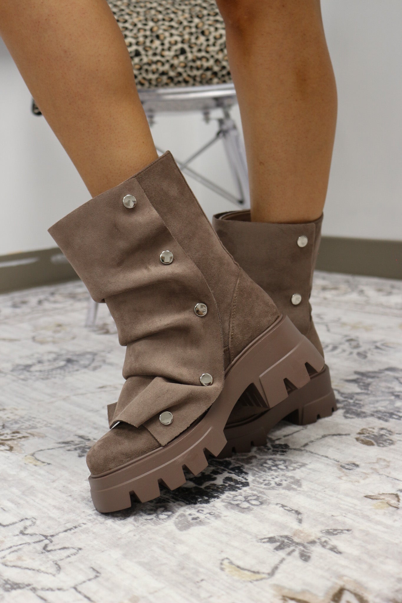 Bharti Cocoa Suede Adjustable Azalea Wang Boots – Dales Clothing Inc
