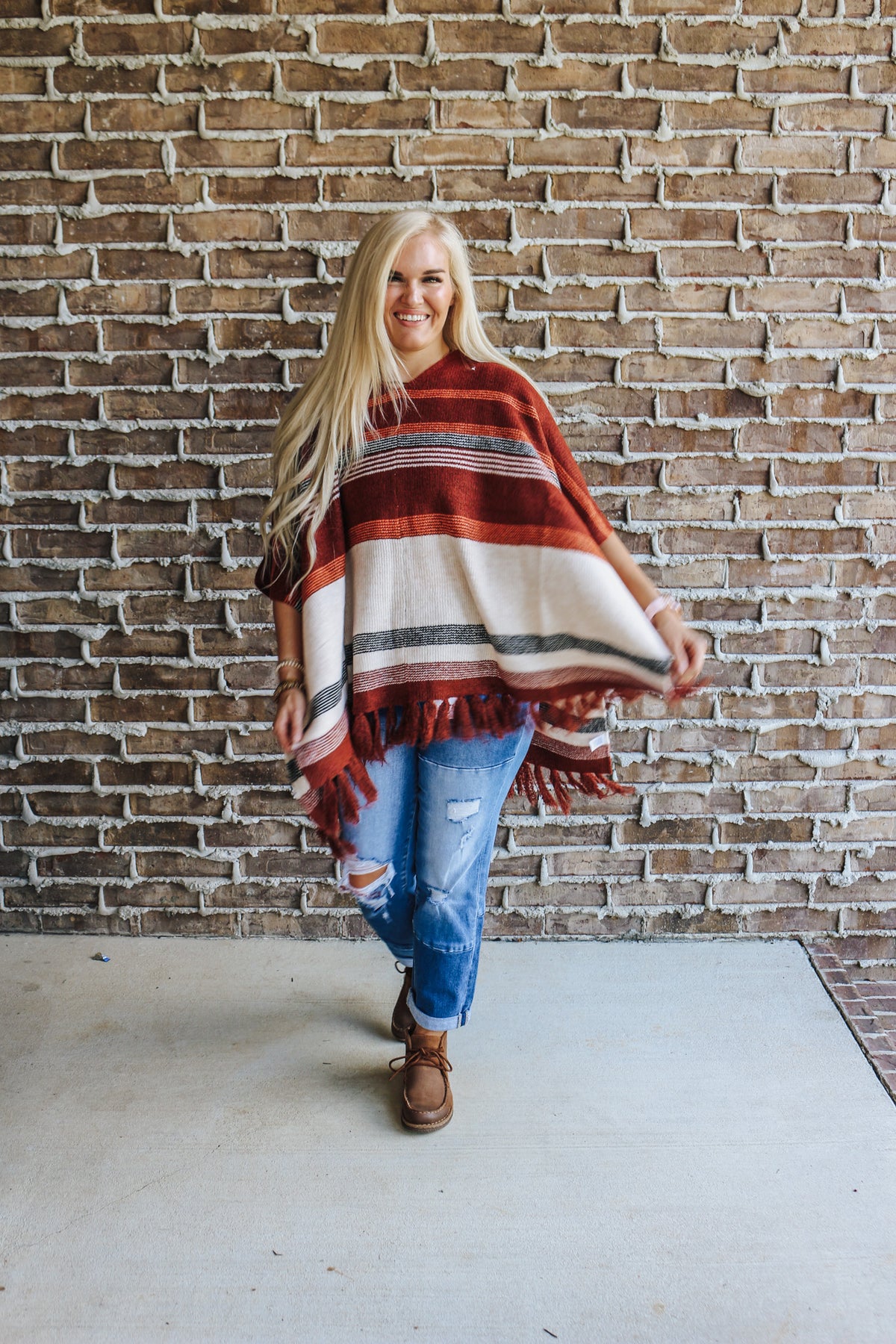 Saw It Coming Rust Poncho Top – Dales Clothing Inc