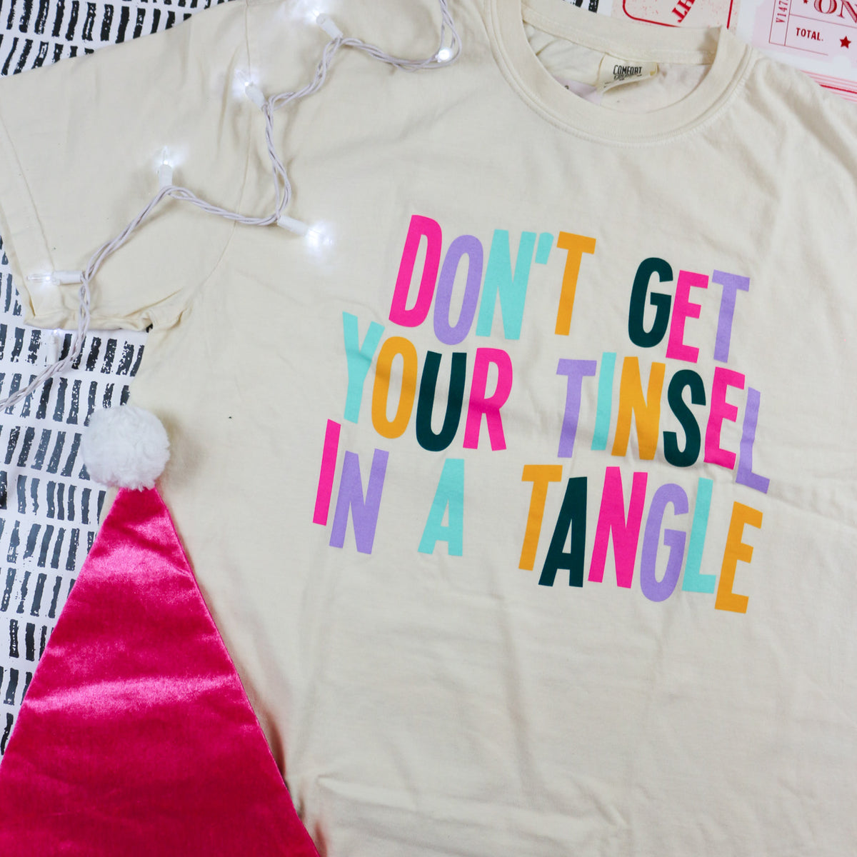 Tinsel In A Tangle Cream Graphic Tee – Dales Clothing Inc