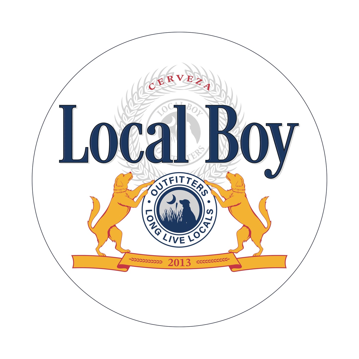 Local Boy White Fighter Decal – Dales Clothing Inc