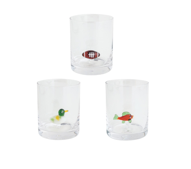 Double Old Fashioned Glass -3 Colors – Dales Clothing Inc